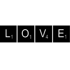 LOVE Word Game tiles Vinyl Decal, Approximately 2.8 X 11.8, Choose Your ...