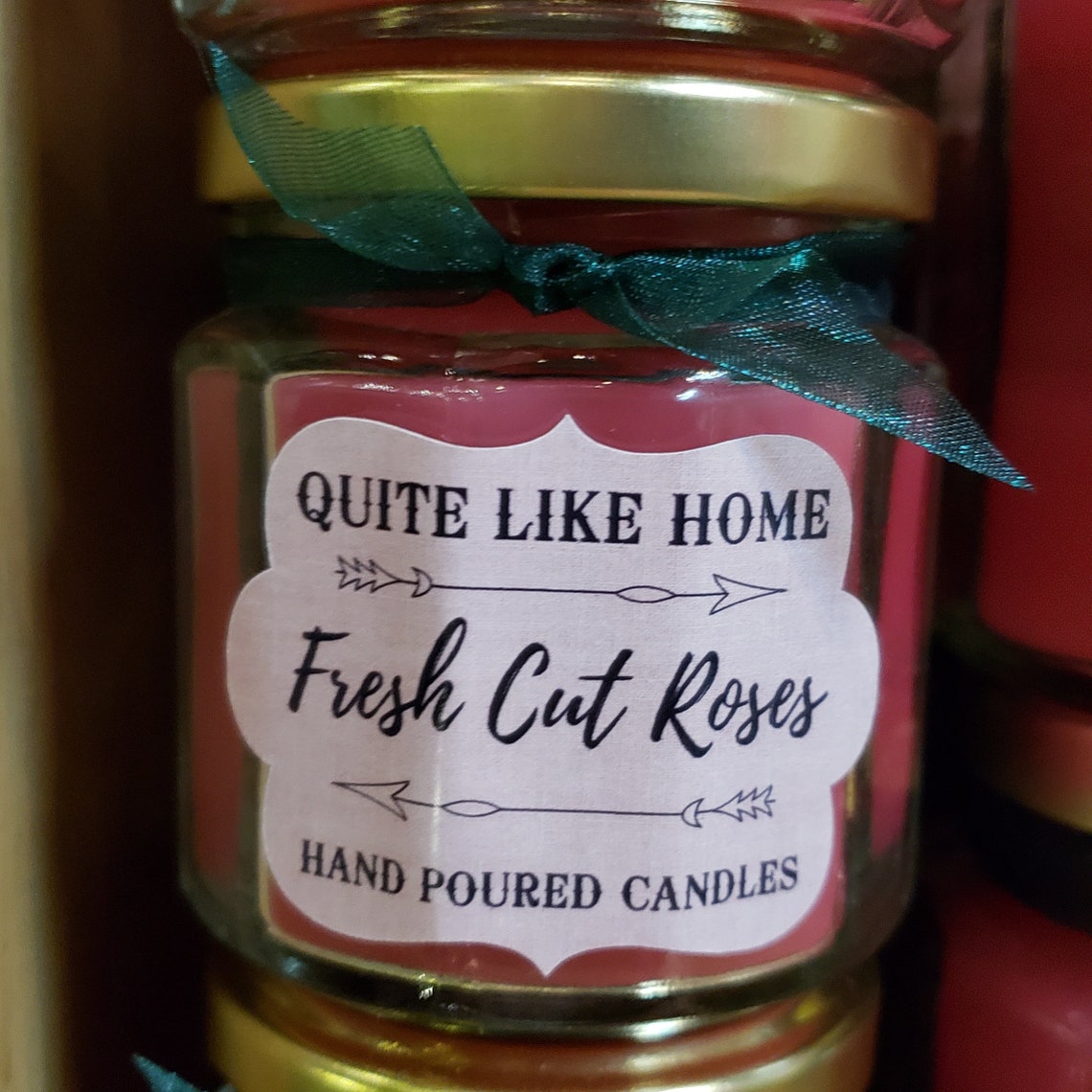 Fresh Cut Roses Scented 4 Oz. Jar Candle With Gold Lid & - Etsy
