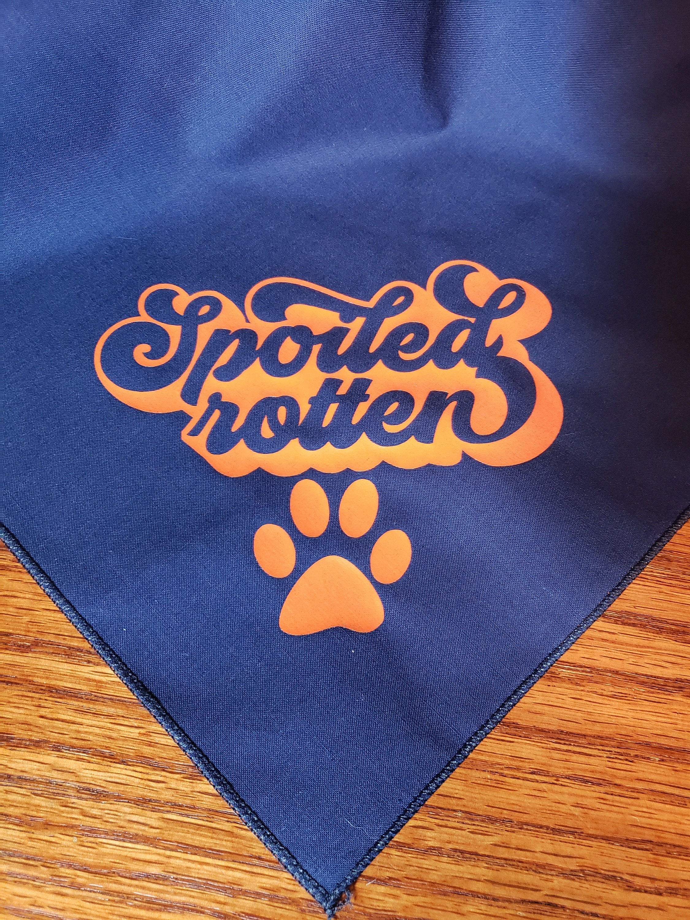Spoiled Rotten tie on dog / pet bandana. You choose color. | Etsy