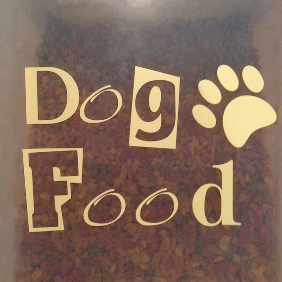 Dog Food Large Label/ Decal. Add Some Fun to Your Containers | Etsy