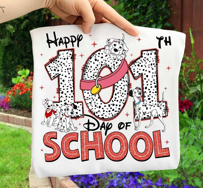 101 Days of School PNG, Funny 101 Days Smarter Png, Dabbing Dalmatian ...