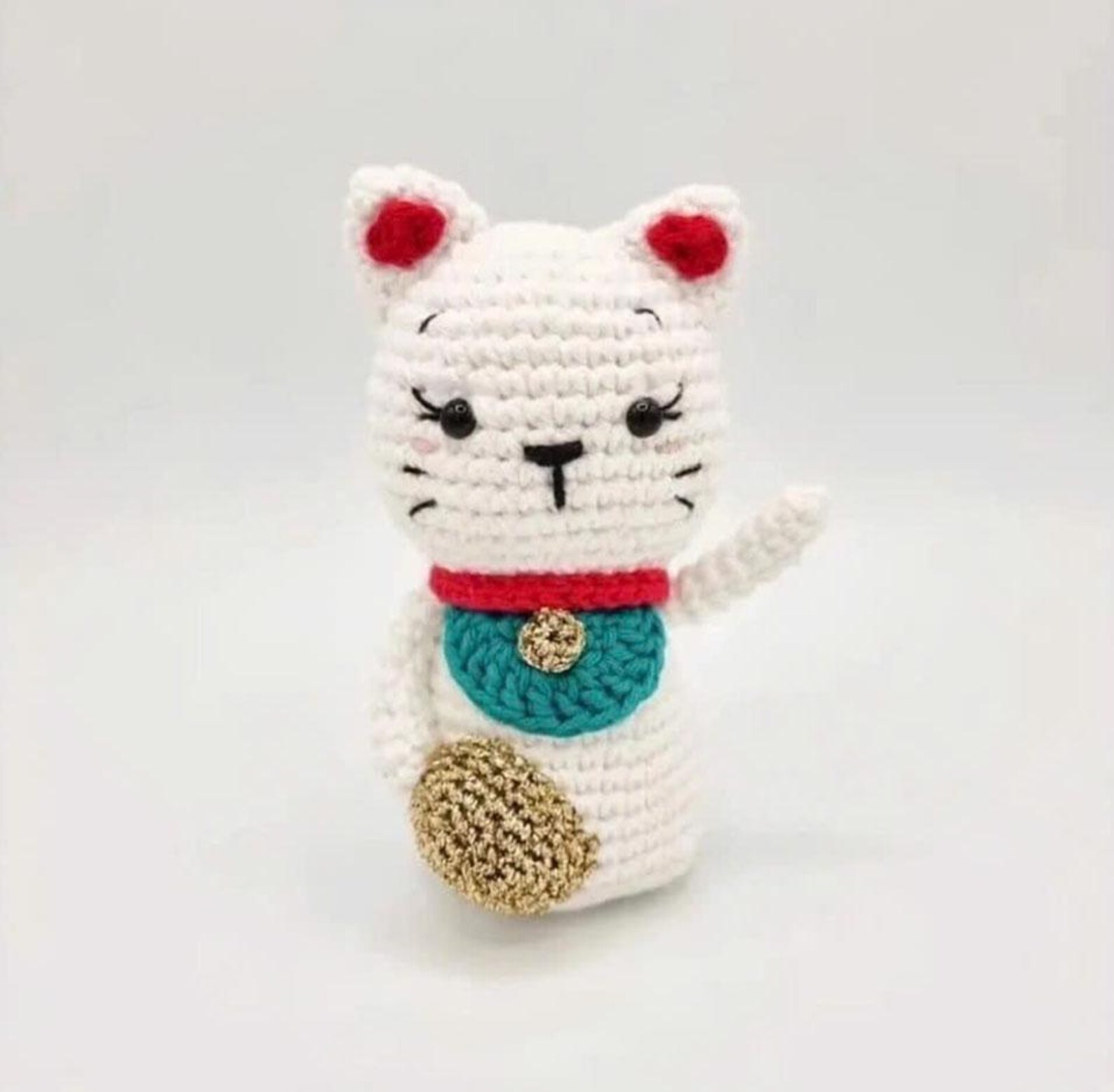 Lucky Cat Crochet Pattern, Cute Cat Crochet, Cat Amigurumi, Lucky Cat ...