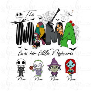 This Mama Loves Her Nightmares PNG, Custom Spooky Mama Halloween PNG ...
