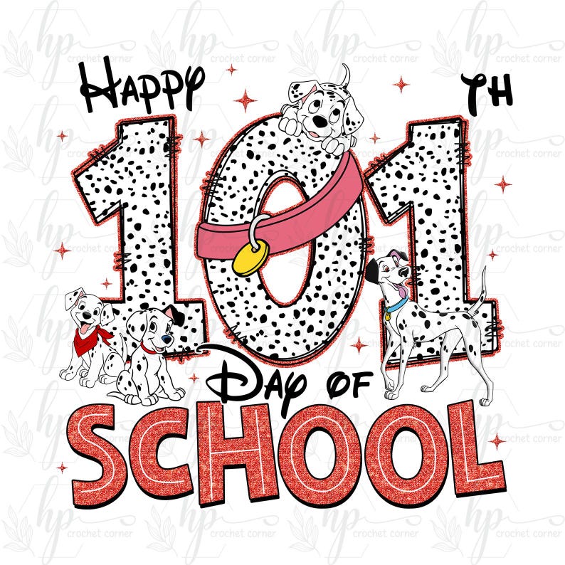 101 Days of School PNG, Funny 101 Days Smarter Png, Dabbing Dalmatian ...