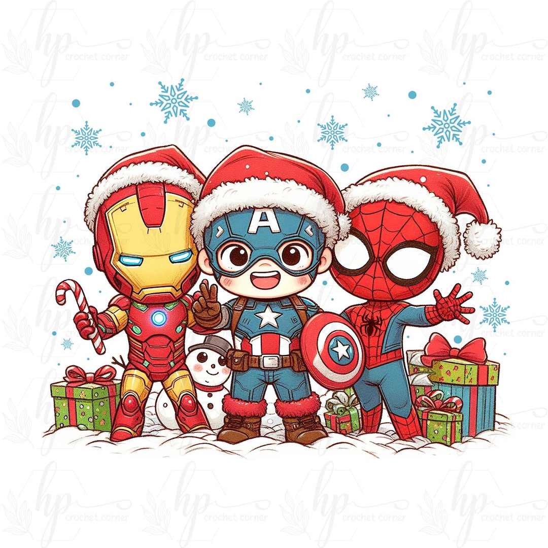 Christmas Superhero Png, Superhero Christmas Png, Preppy Christmas Png ...