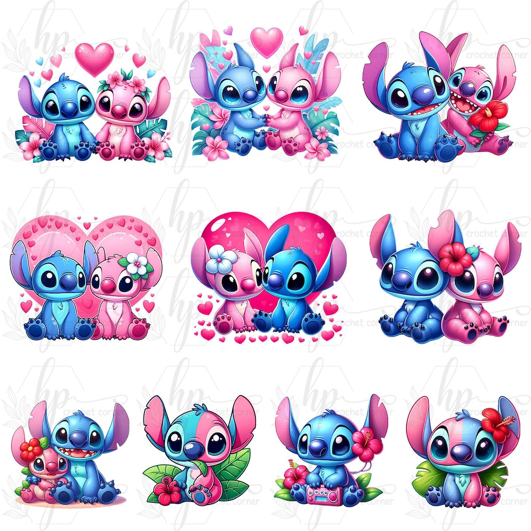 Bundle 10 PNG Cartoon Character, Blue Monster Png, Blue and Pink ...