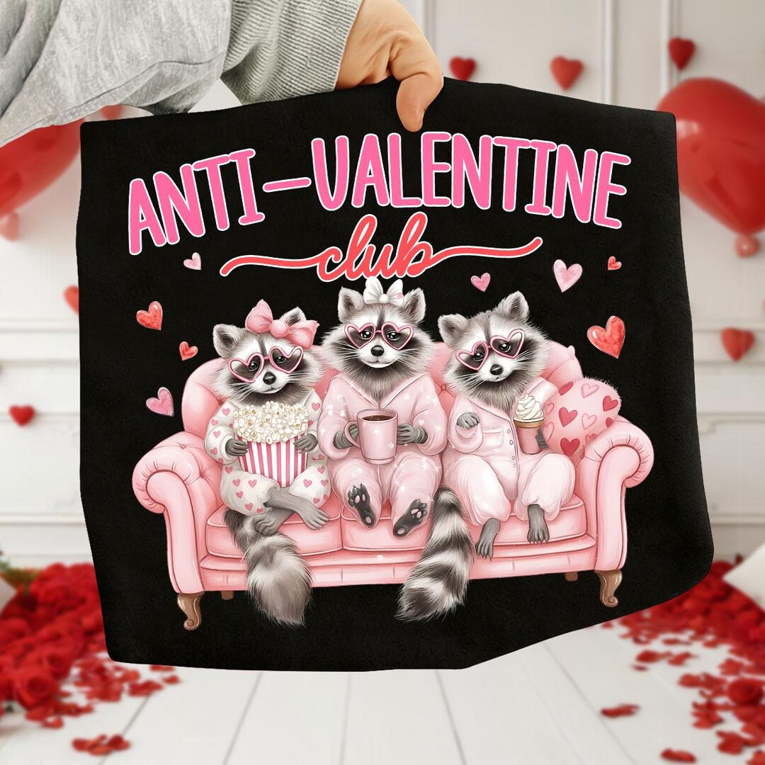 Snarky Raccoon Valentine Png, Anti Valentine Club PNG, Sarcastic ...