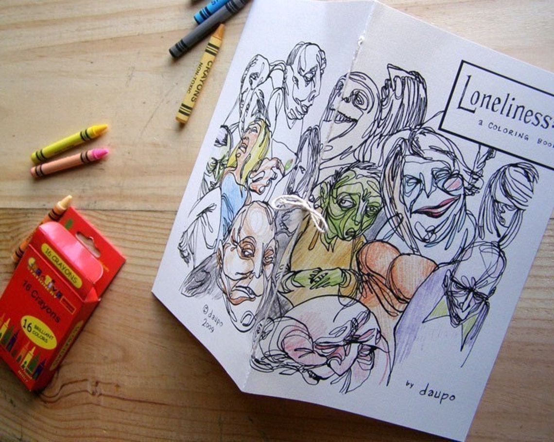 Loneliness a Coloring Book - Etsy
