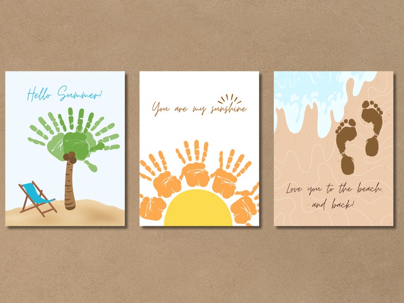Summer Handprint Template Summer Crafts for Kids Summer Handprint Art ...