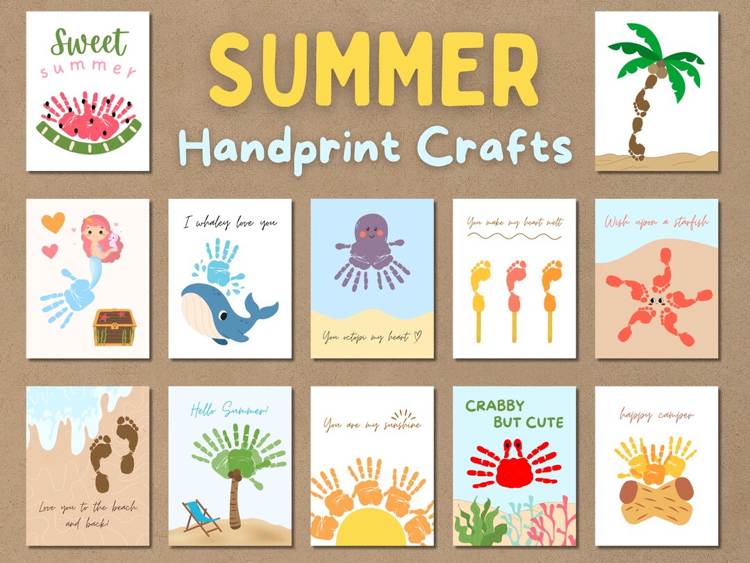 Summer Handprint Template Summer Crafts for Kids Summer Handprint Art ...