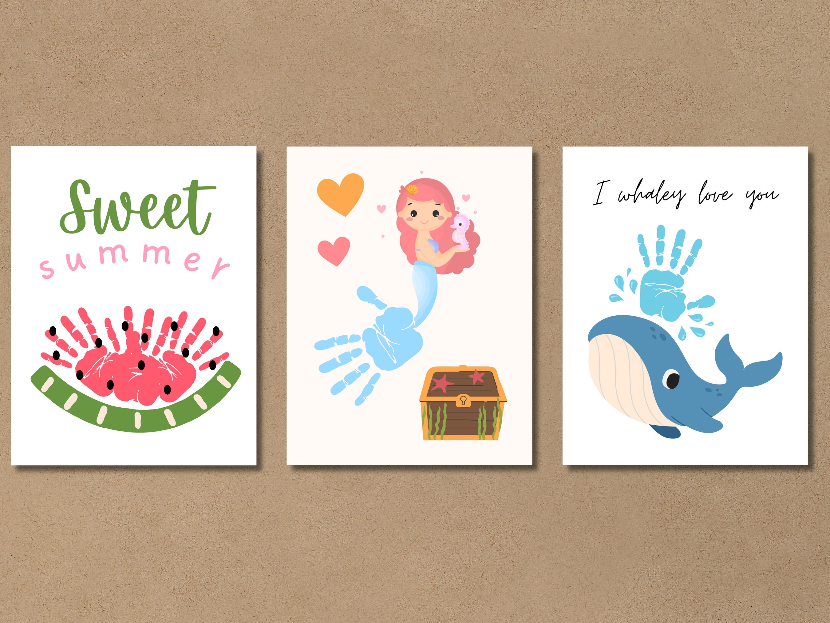 Summer Handprint Template Summer Crafts for Kids Summer Handprint Art ...