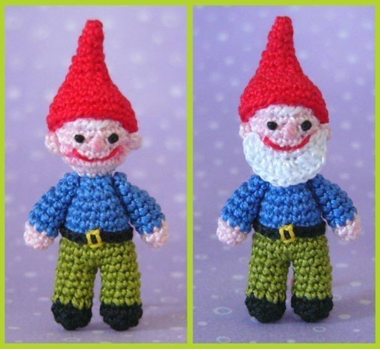 Miniature Garden Gnome - AMIGURUMI Crochet PATTERN - Etsy