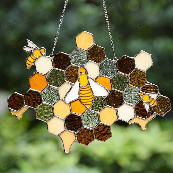 Honeycomb Stained Glass - Etsy