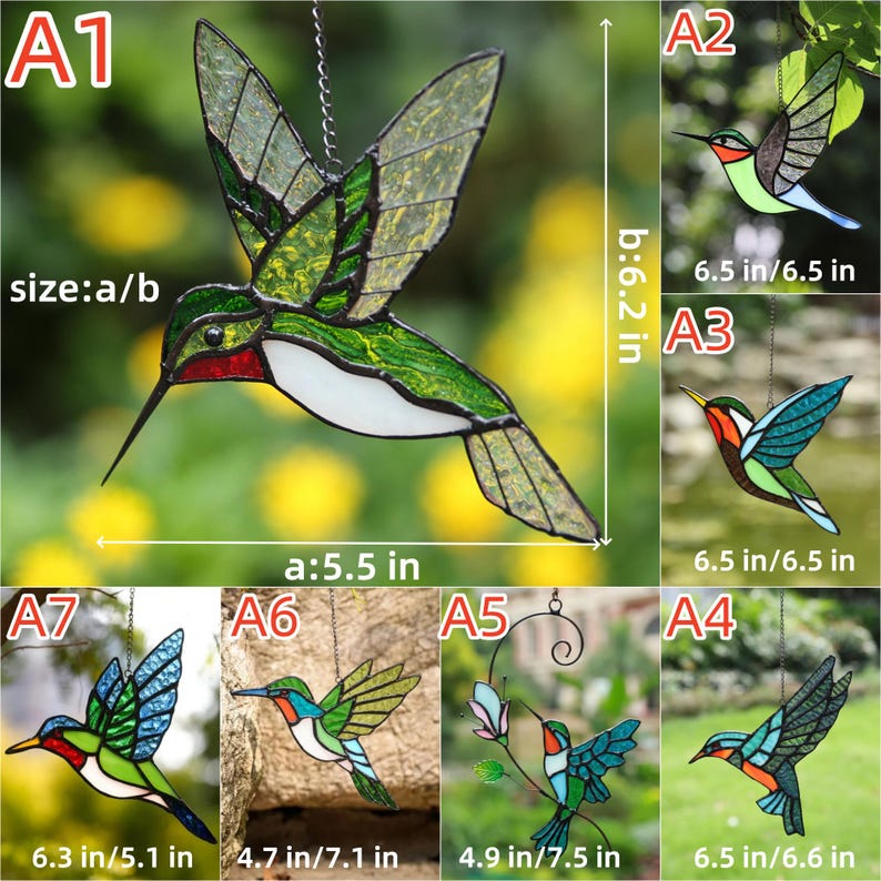 Glass Bird Suncatcher, Glass Mother's Day Gift,handmade Stained Glass ...