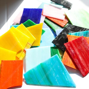 Stained Glass Mosaic Tile Mix,diy Glass Raw Material, Irregular Glass ...