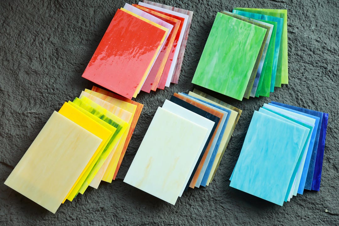 DIY Glass Raw Material,stained Glass Strip,40color,mosaic Works,glass ...