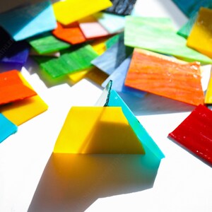 Stained Glass Mosaic Tile Mix,diy Glass Raw Material, Irregular Glass ...
