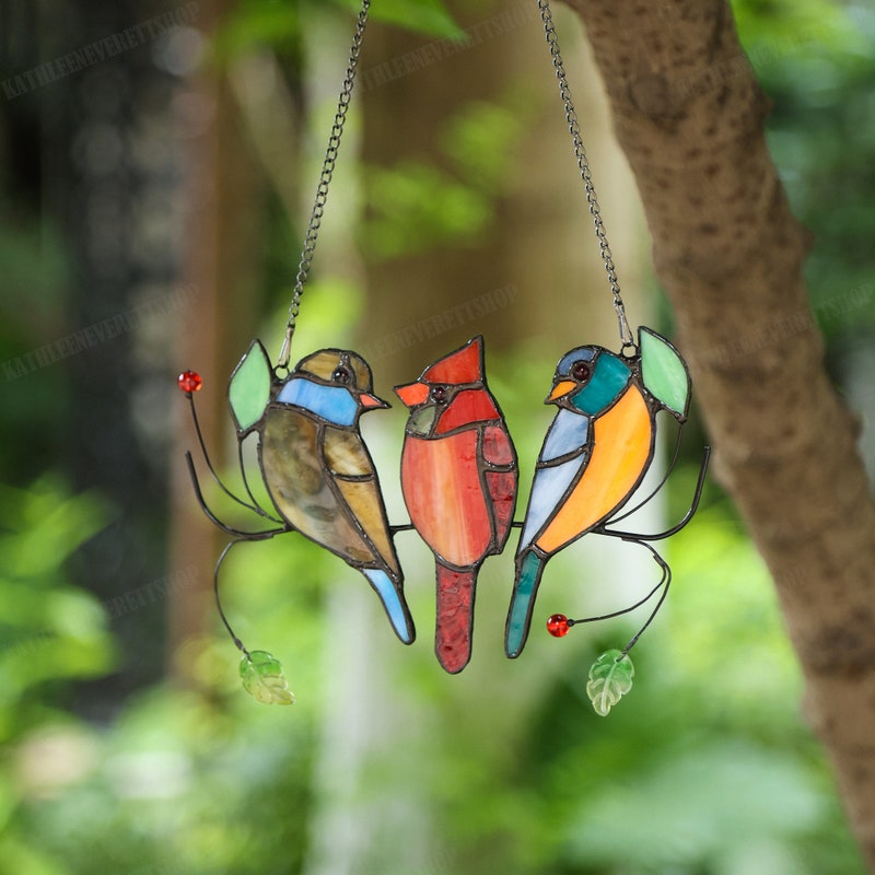 Stained Glass Birds - Etsy
