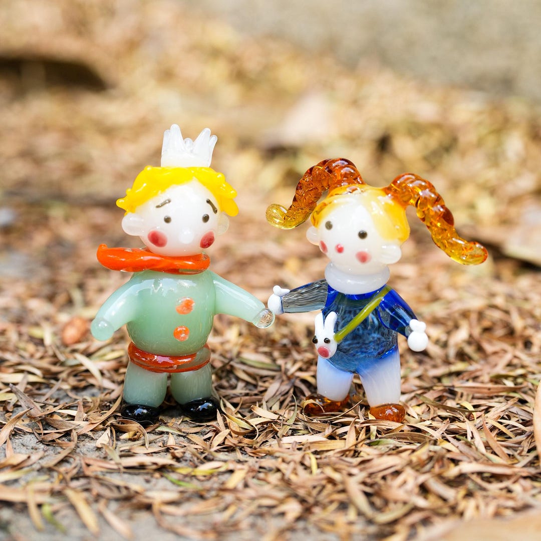 Glass Little Prince Figurine,handmade Glass Little Prince,little Prince ...
