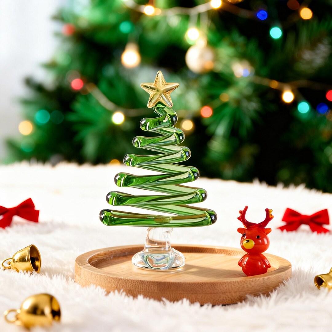 100% Handmade Stained Glass Mini Xmas Tree, Glass Christmas Tree ...