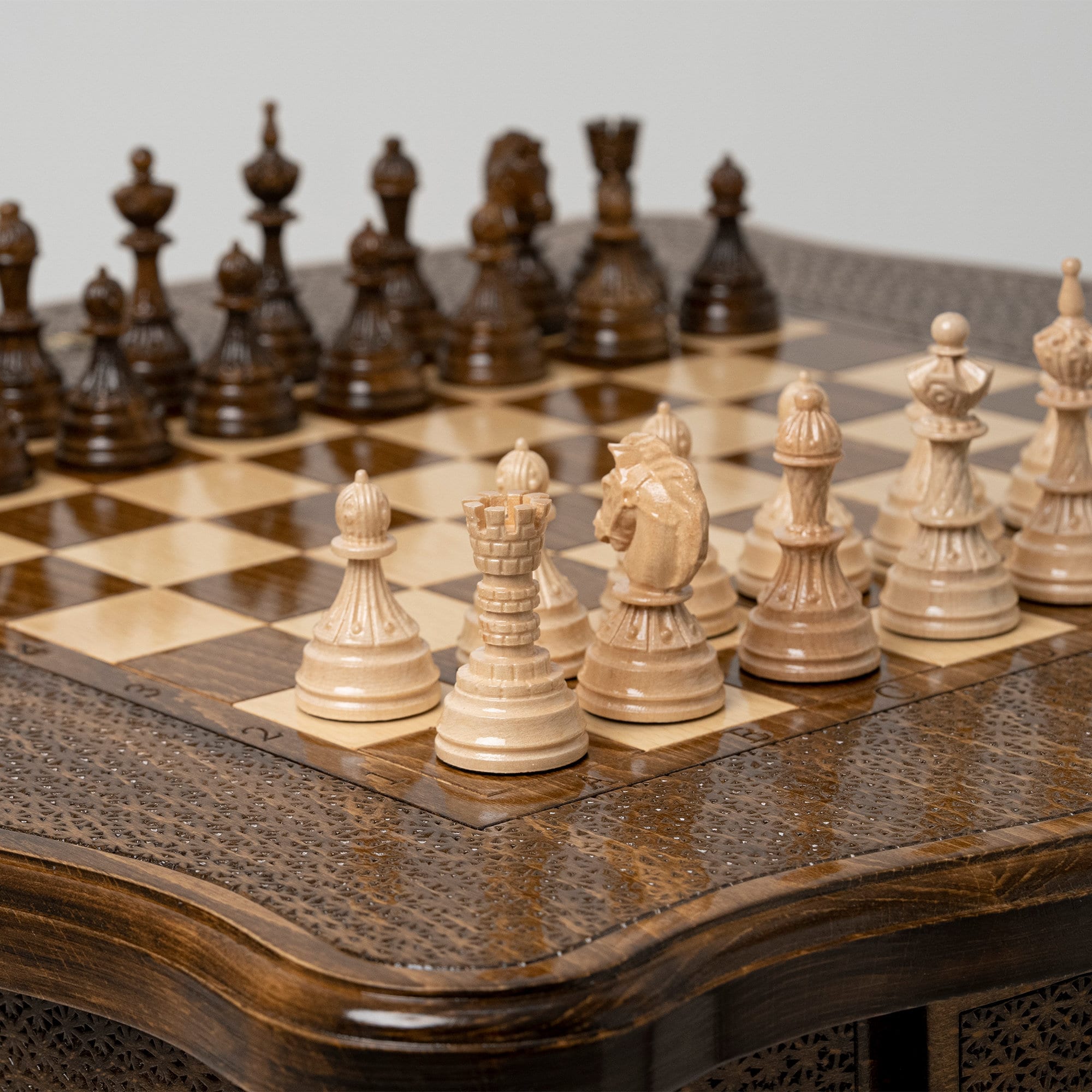 Classic Wooden Chess Table / HANDMADE - Etsy