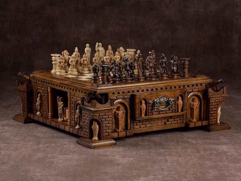 Chess Set Kingdom / HANDMADE - Etsy
