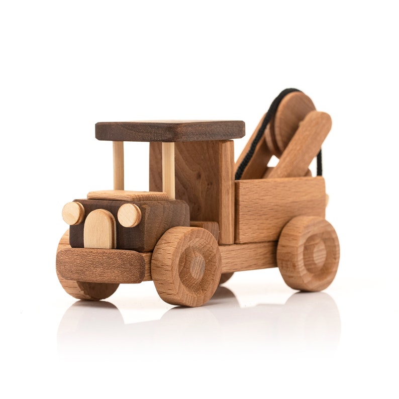 Tow Truck Toy, Wooden Mini Truck Toy, Handmade Toys, Toys for Kids ...