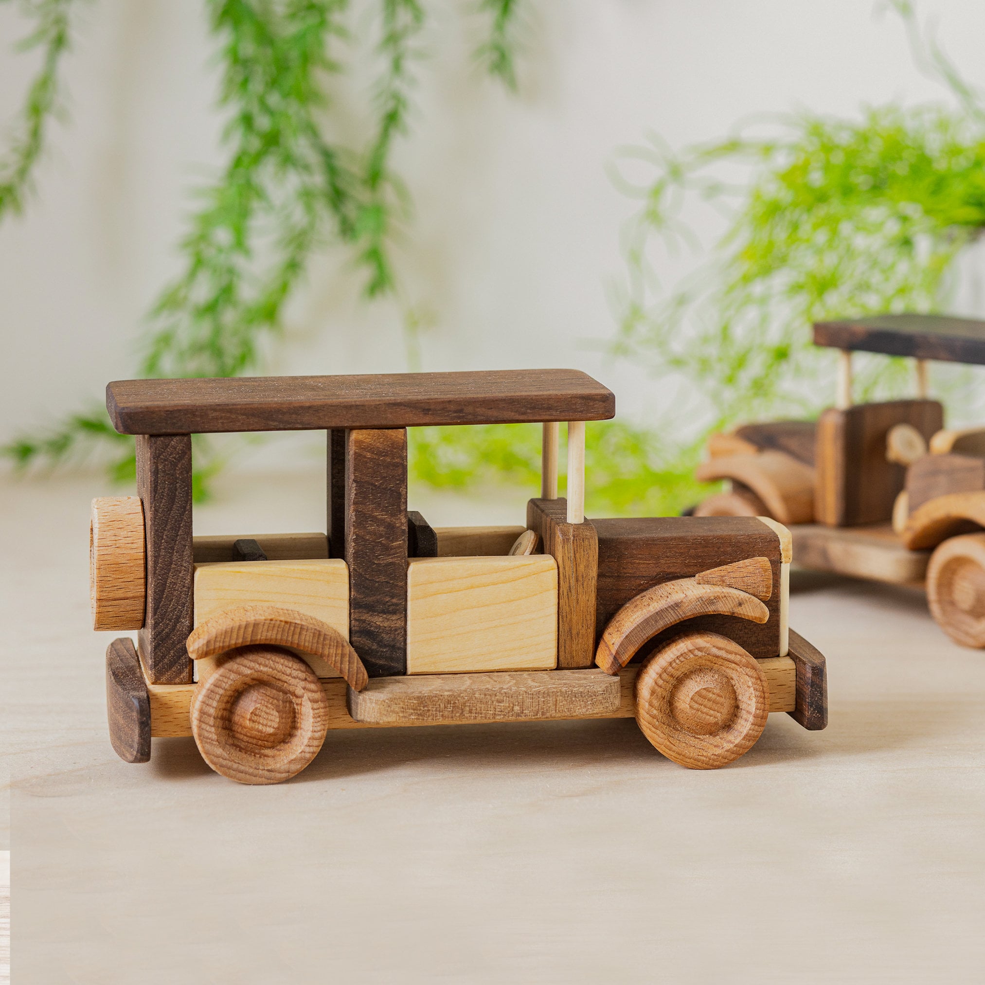Wooden Toy Retro Push Car, Wooden Car Toys, First Birthday Gift for Boy ...