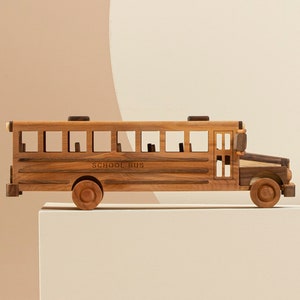 Wooden School Bus Toy: HANDMADE - Etsy
