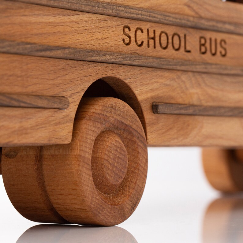 Wooden School Bus Toy: HANDMADE - Etsy