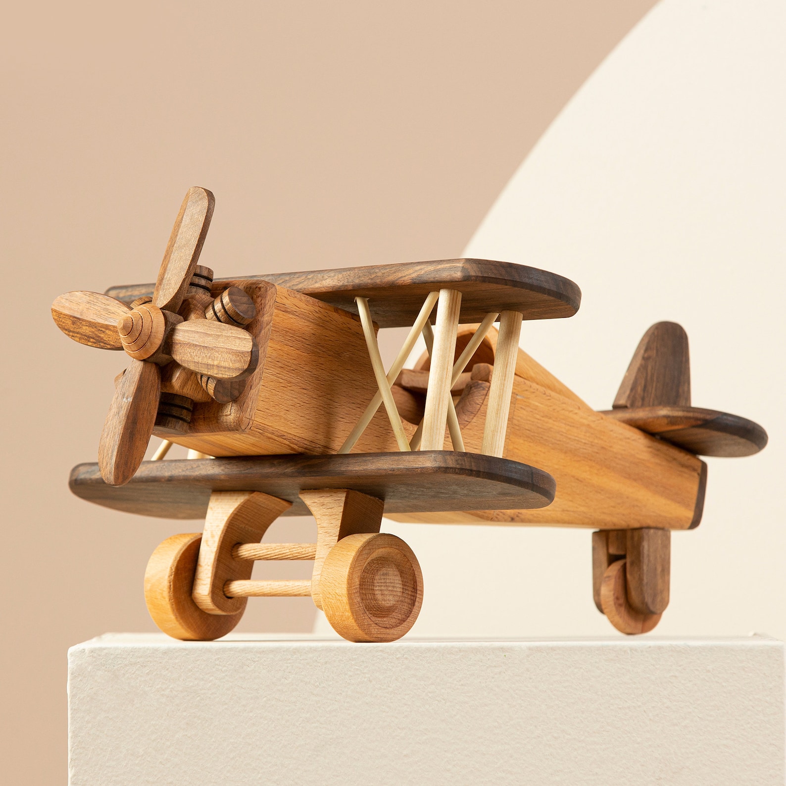 Large Airplane Wood Toy for Kids, Wooden Handmade Airplane ...