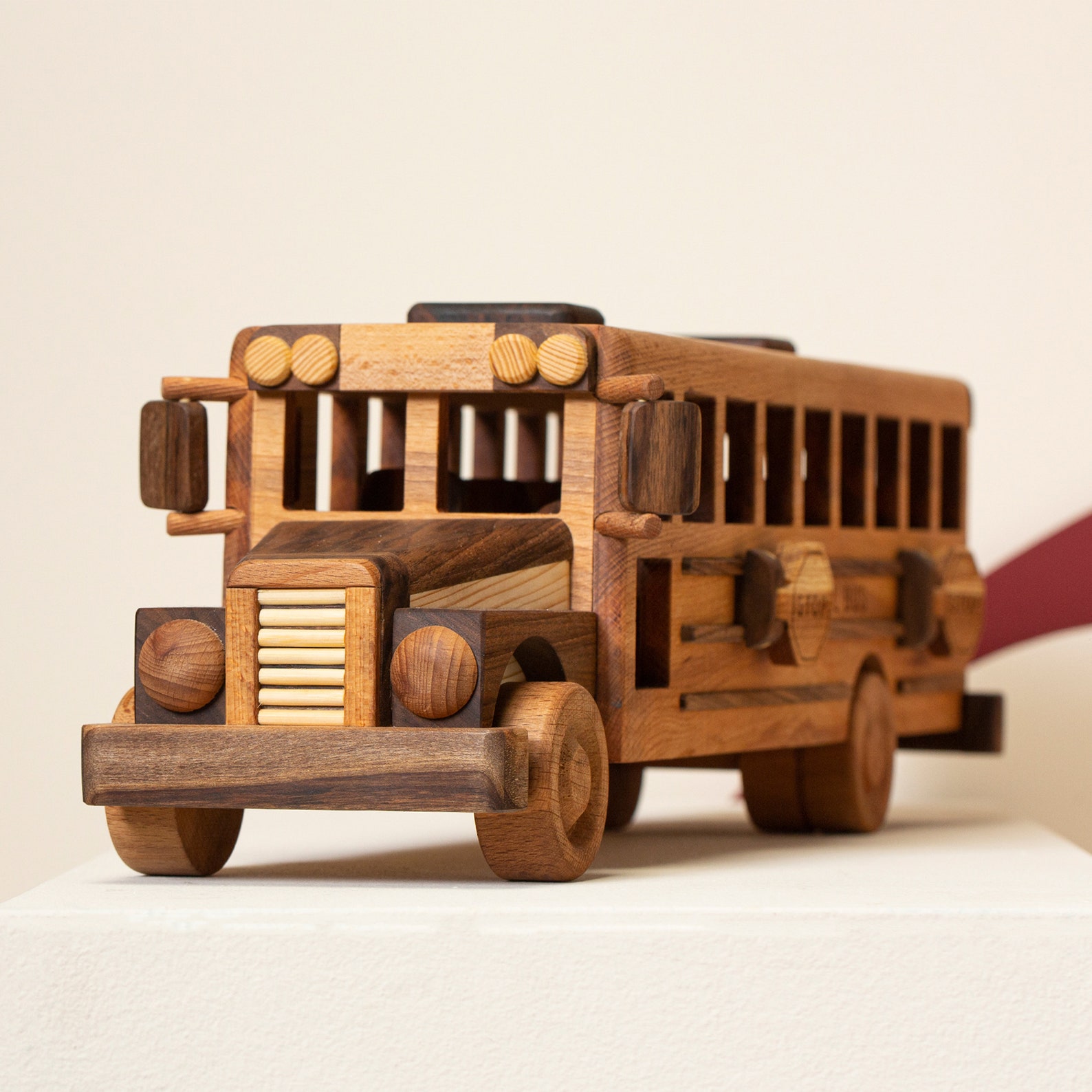 Wooden School Bus Toy: HANDMADE - Etsy