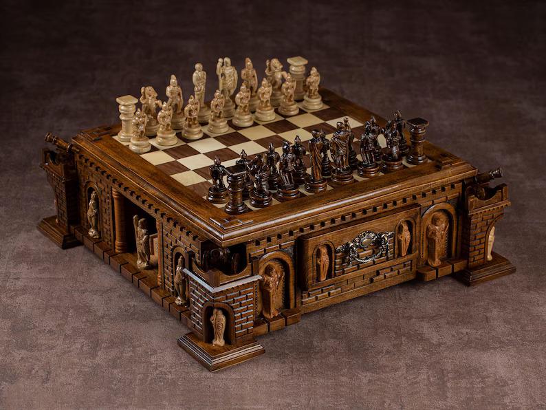 Chess Set Kingdom / HANDMADE - Etsy