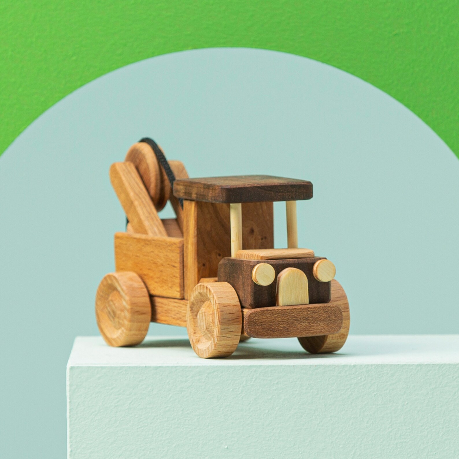 Tow Truck Toy, Wooden Mini Truck Toy, Handmade Toys, Toys for Kids ...