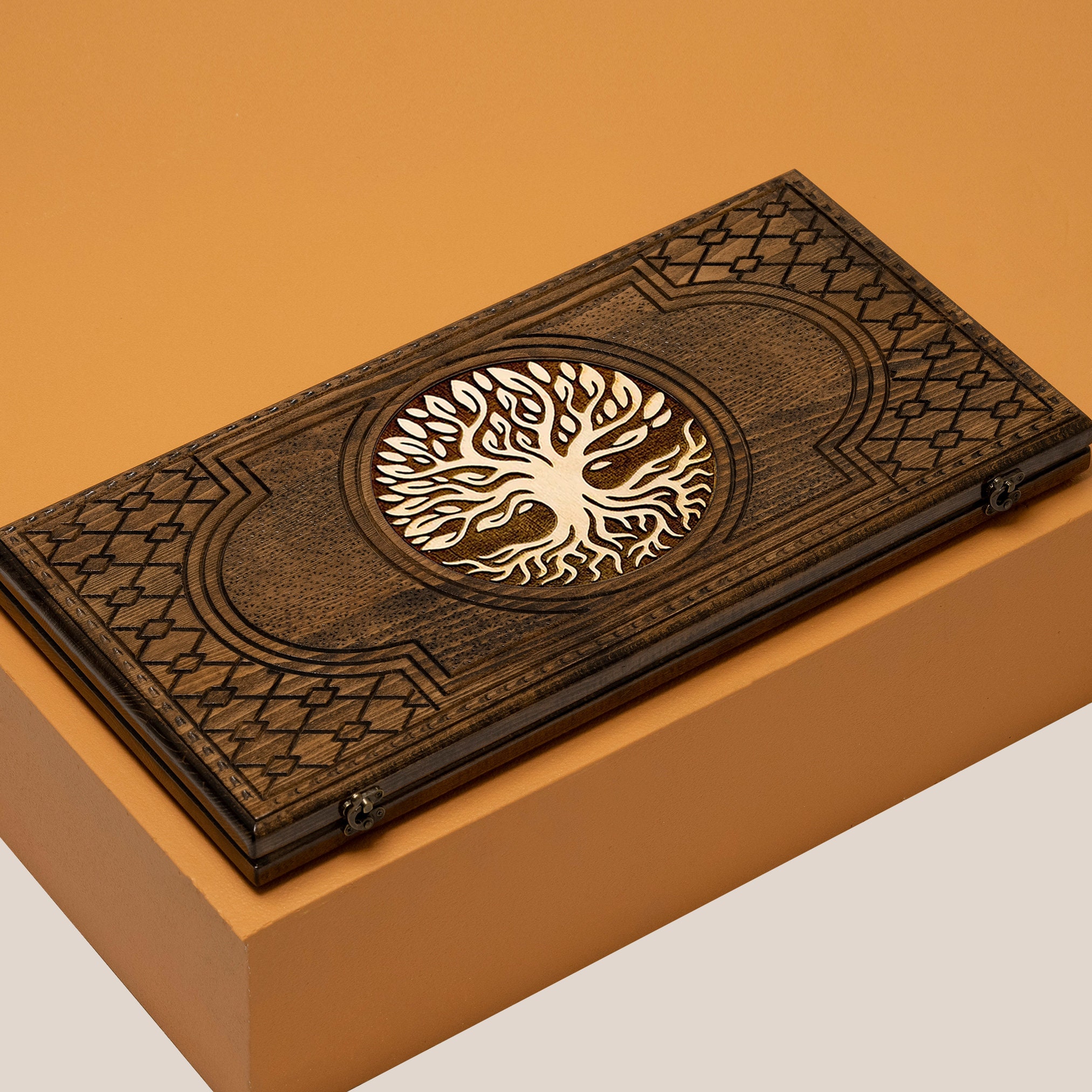 Backgammon Set Tree of Life, Handmade Backgammon Set, Personalized Gift ...