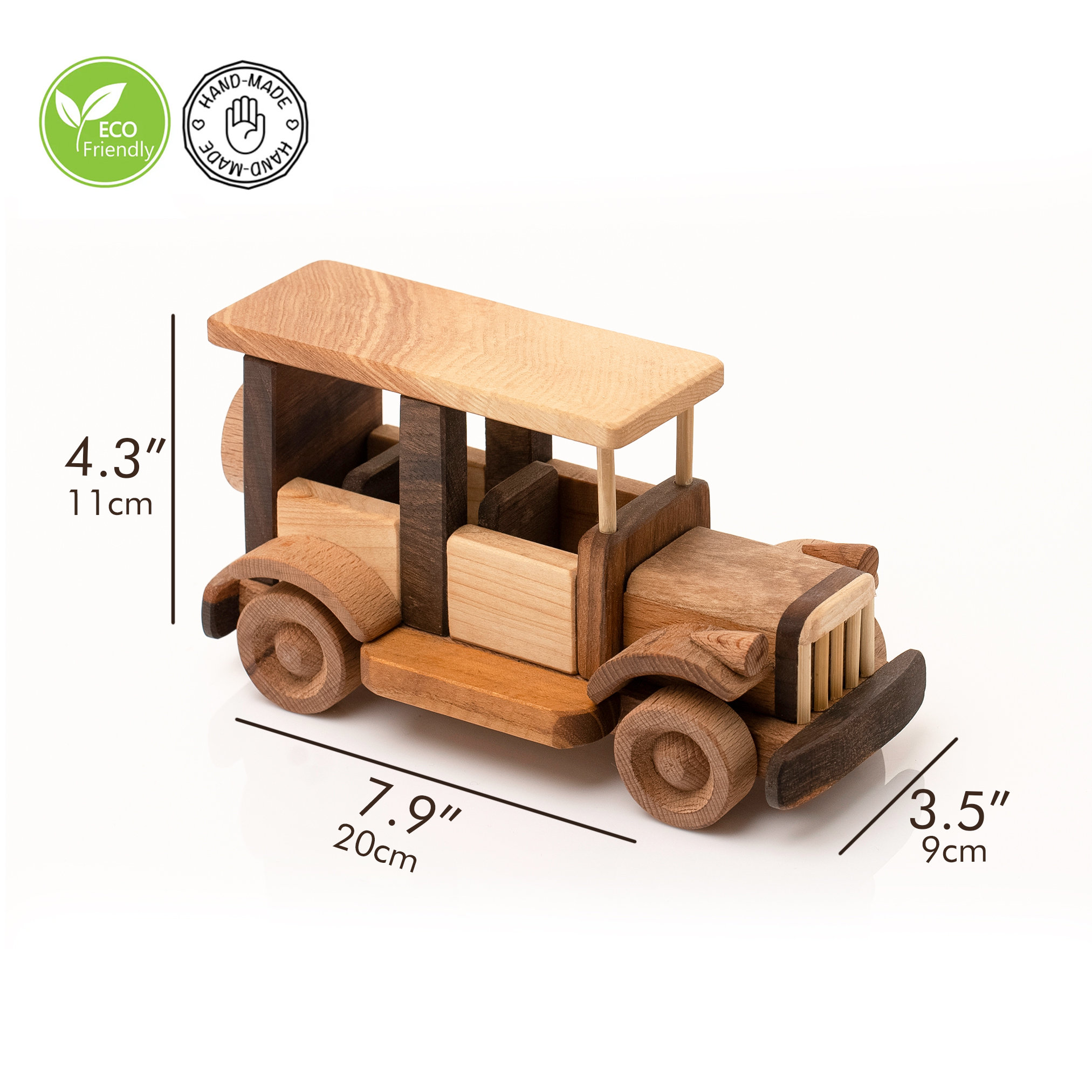 Wooden Toy Retro Push Car, Wooden Car Toys, First Birthday Gift for Boy ...