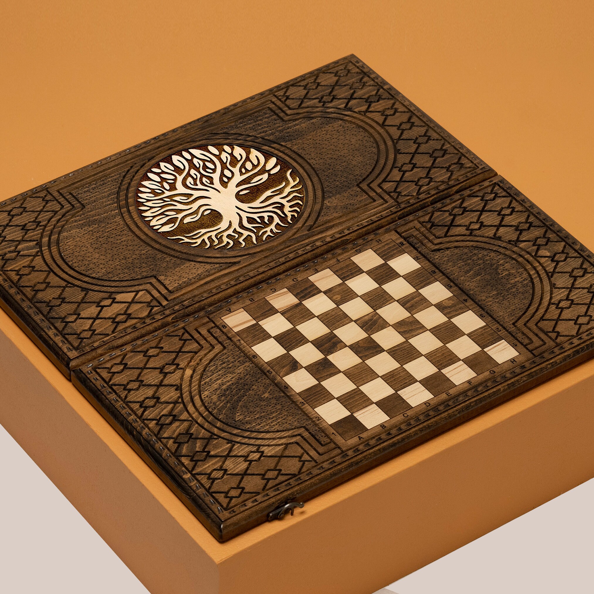 Backgammon Set Tree of Life, Handmade Backgammon Set, Personalized Gift ...