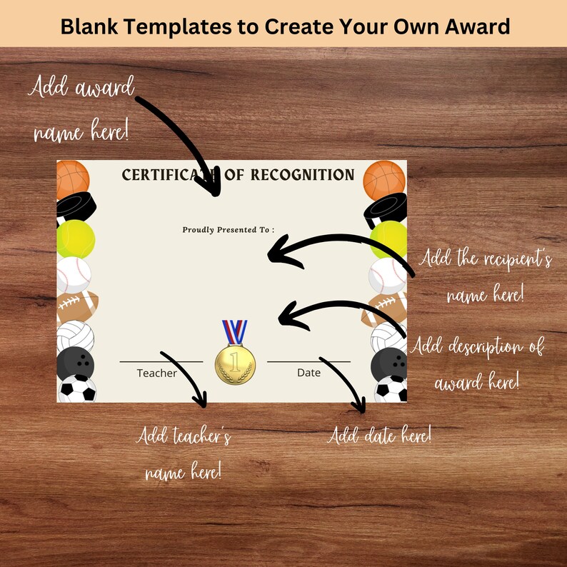 Printable End of Season Sports Award Certificates Bundle - Celebrate ...