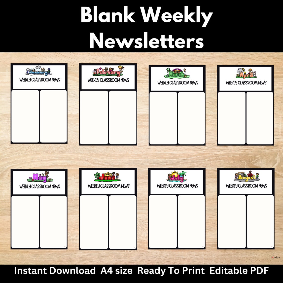 Editable Weekly Classroom Newsletter Templates - Keep Parents Updated ...