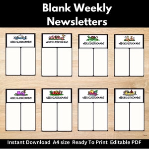 Editable Weekly Classroom Newsletter Templates - Keep Parents Updated ...
