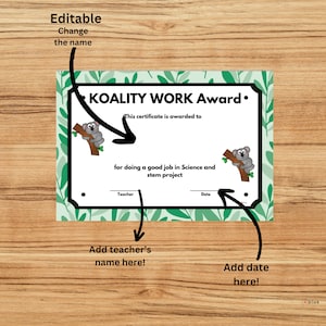 Editable Animal Themed End of Year Awards - Etsy