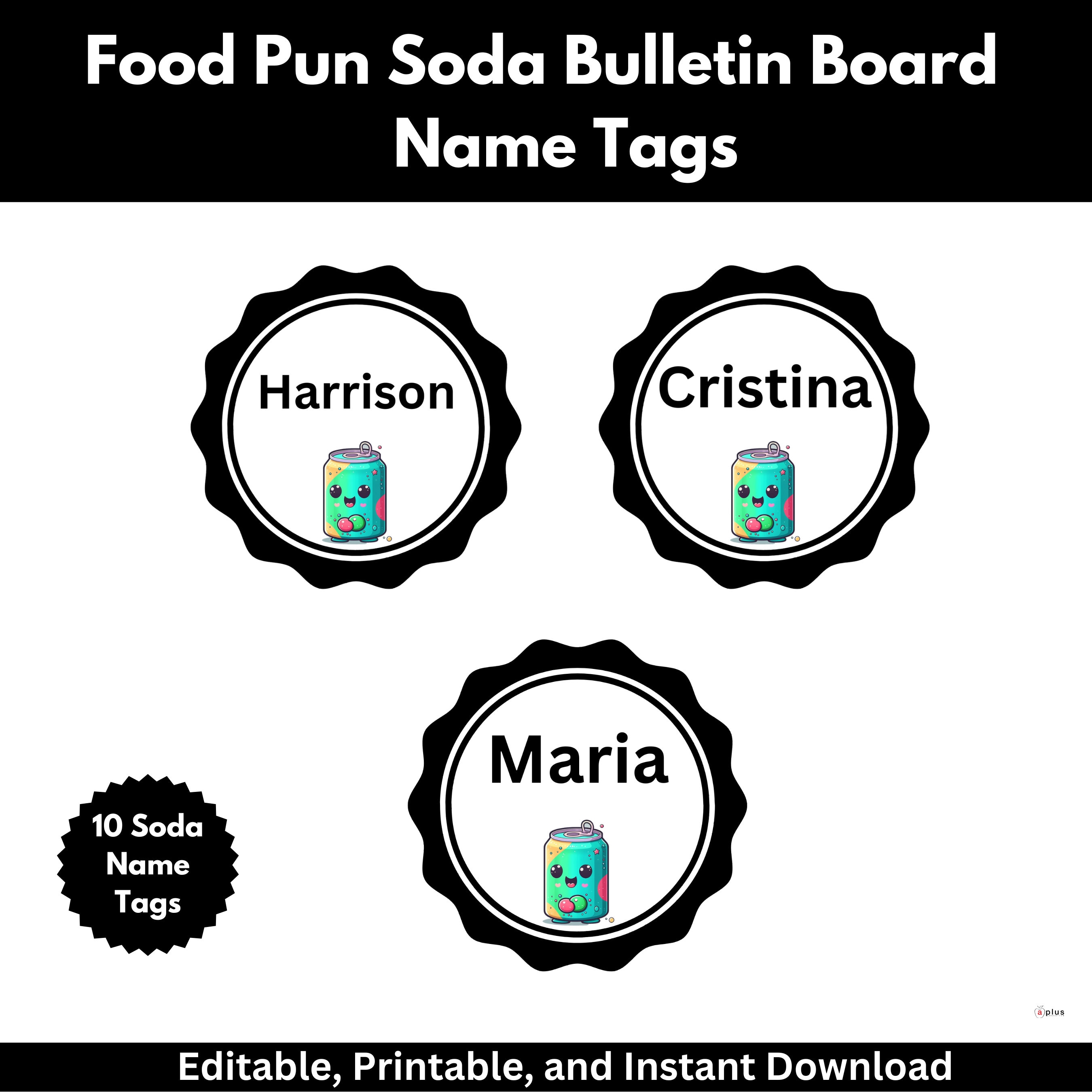 Editable Soda Themed Bulletin Board for Back to School Personalize ...