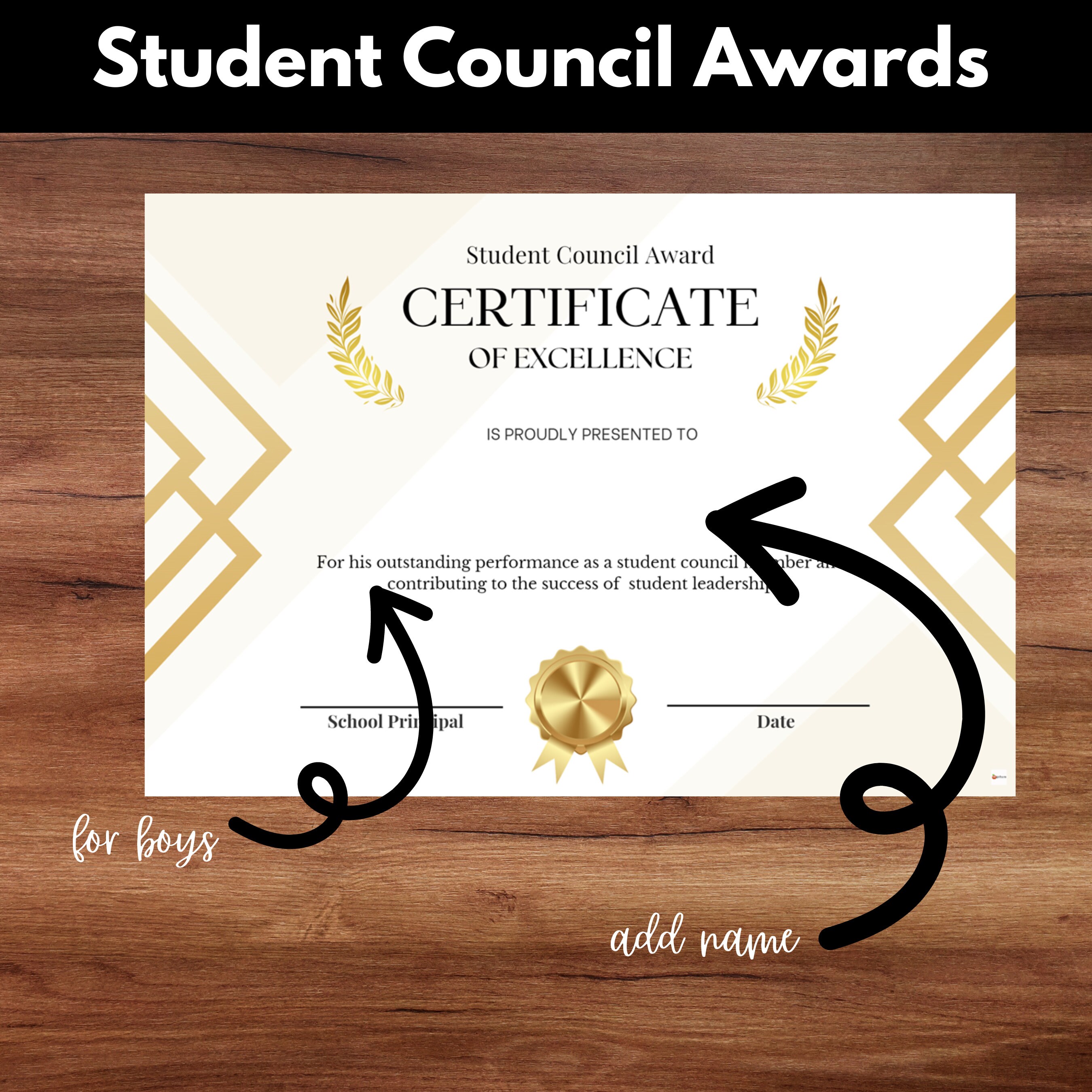 Editable Student Council Awards: Celebrate Your Student Leaders End of ...