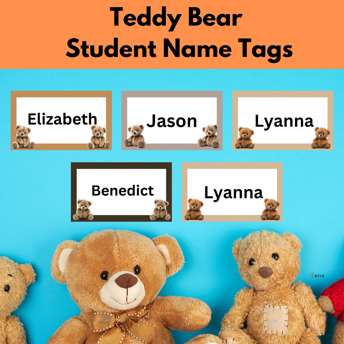 Printable Teddy Bear Name Tags Customizable for Classroom Use - Etsy