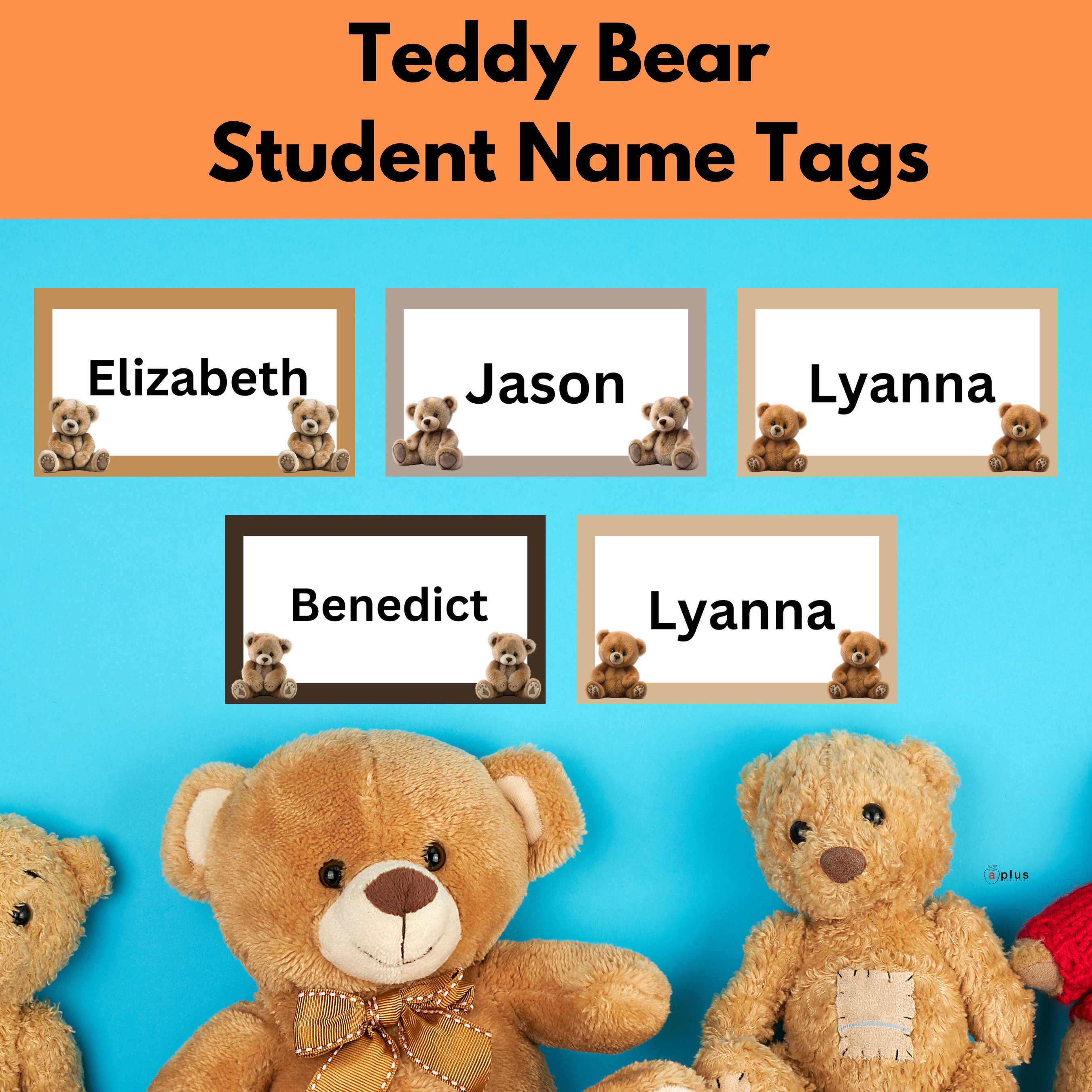Printable Teddy Bear Name Tags Customizable for Classroom Use - Etsy