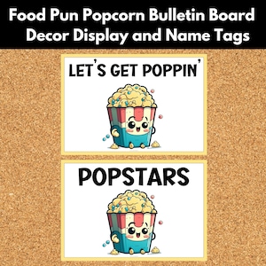 Personalized Popcorn-themed Bulletin Board for Back to School Décor - Etsy