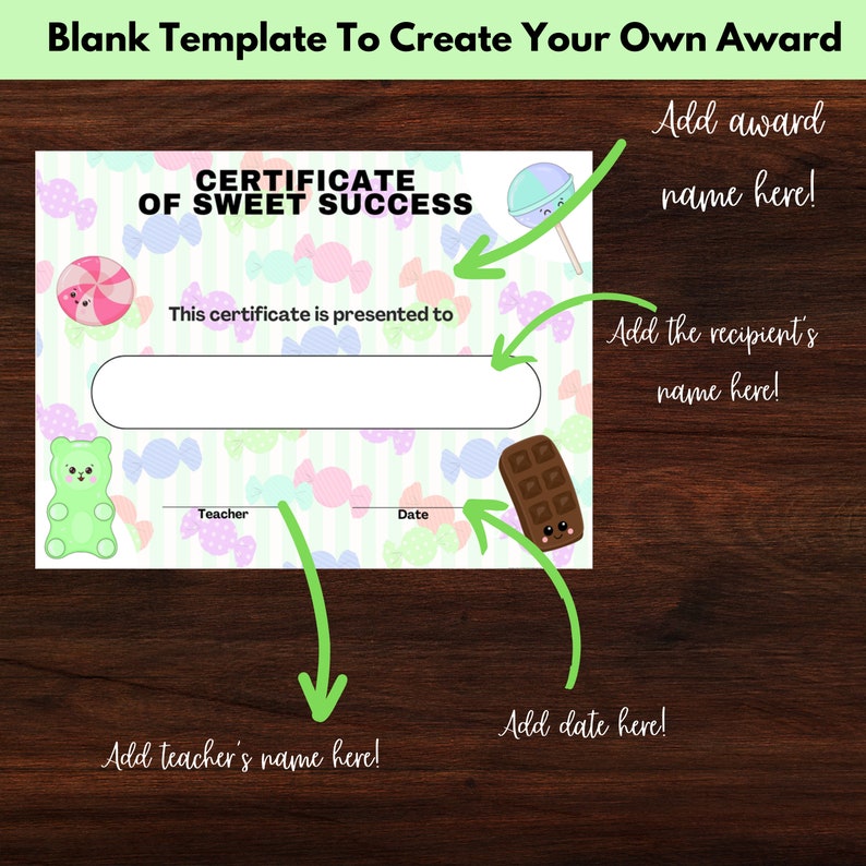 Editable Candy Bar Awards for Students End of Year Recognition ...