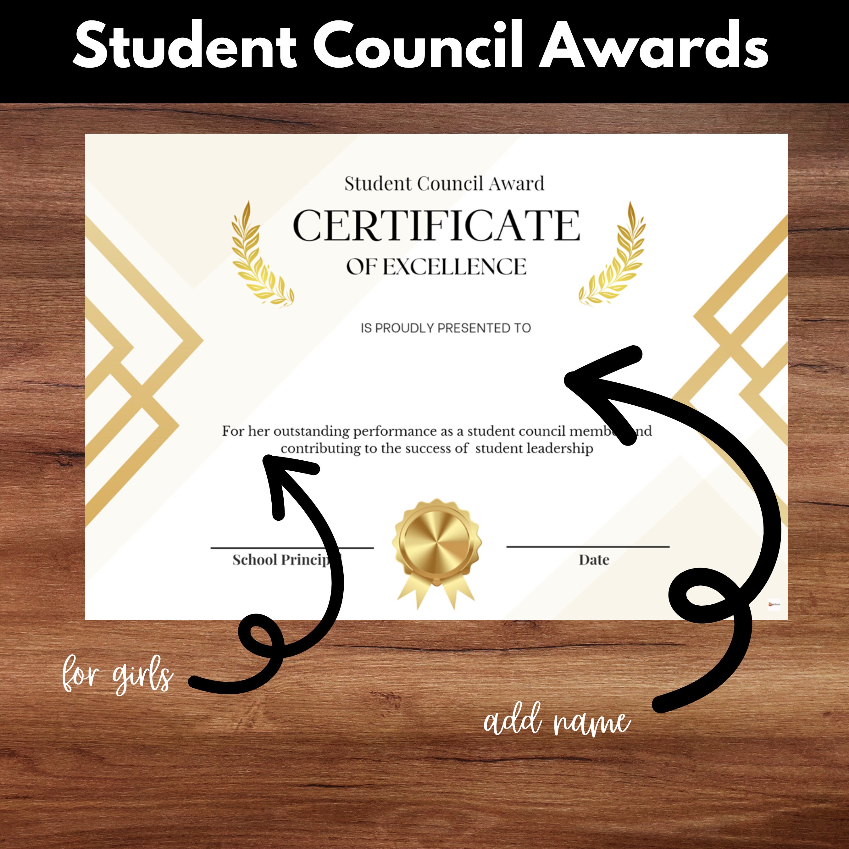Editable Student Council Awards: Celebrate Your Student Leaders End of ...