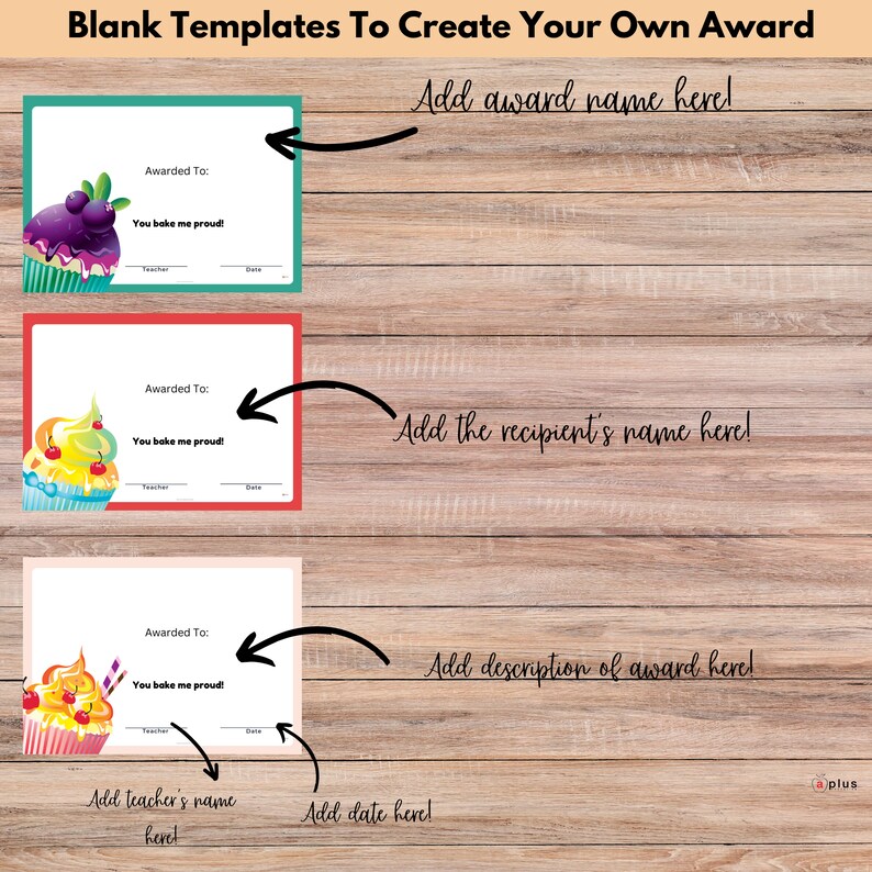 Cupcake Awards: End of Year Student Certificates (printable & Editable ...