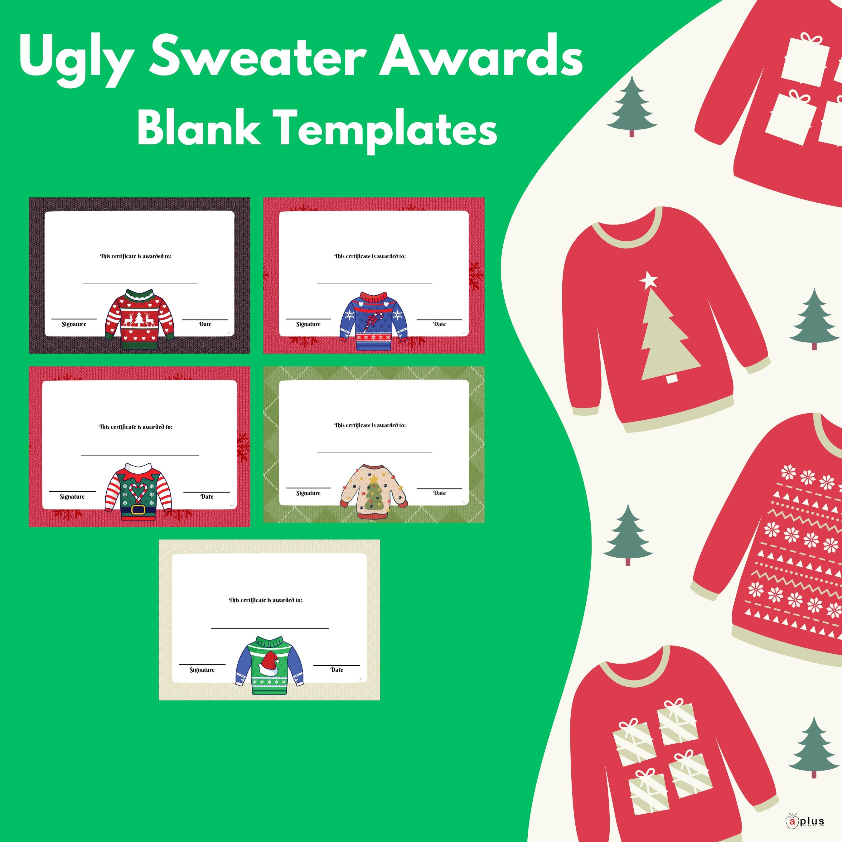 Celebrate the Season With Ugly Sweater Awards - Perfect for Christmas ...